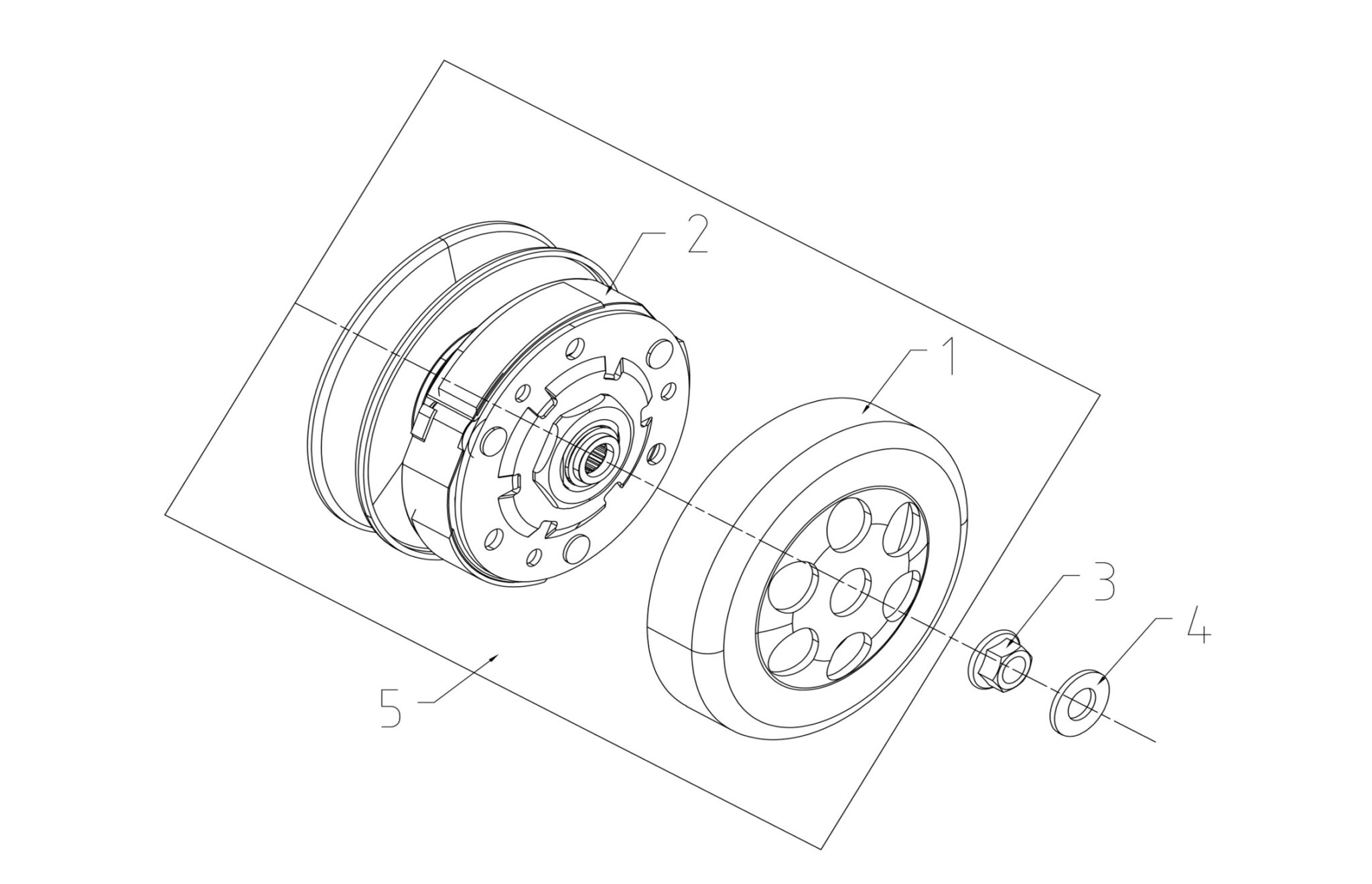 Neco GPX 4T AC 125 Driven Pully Assembly – HDM Trading