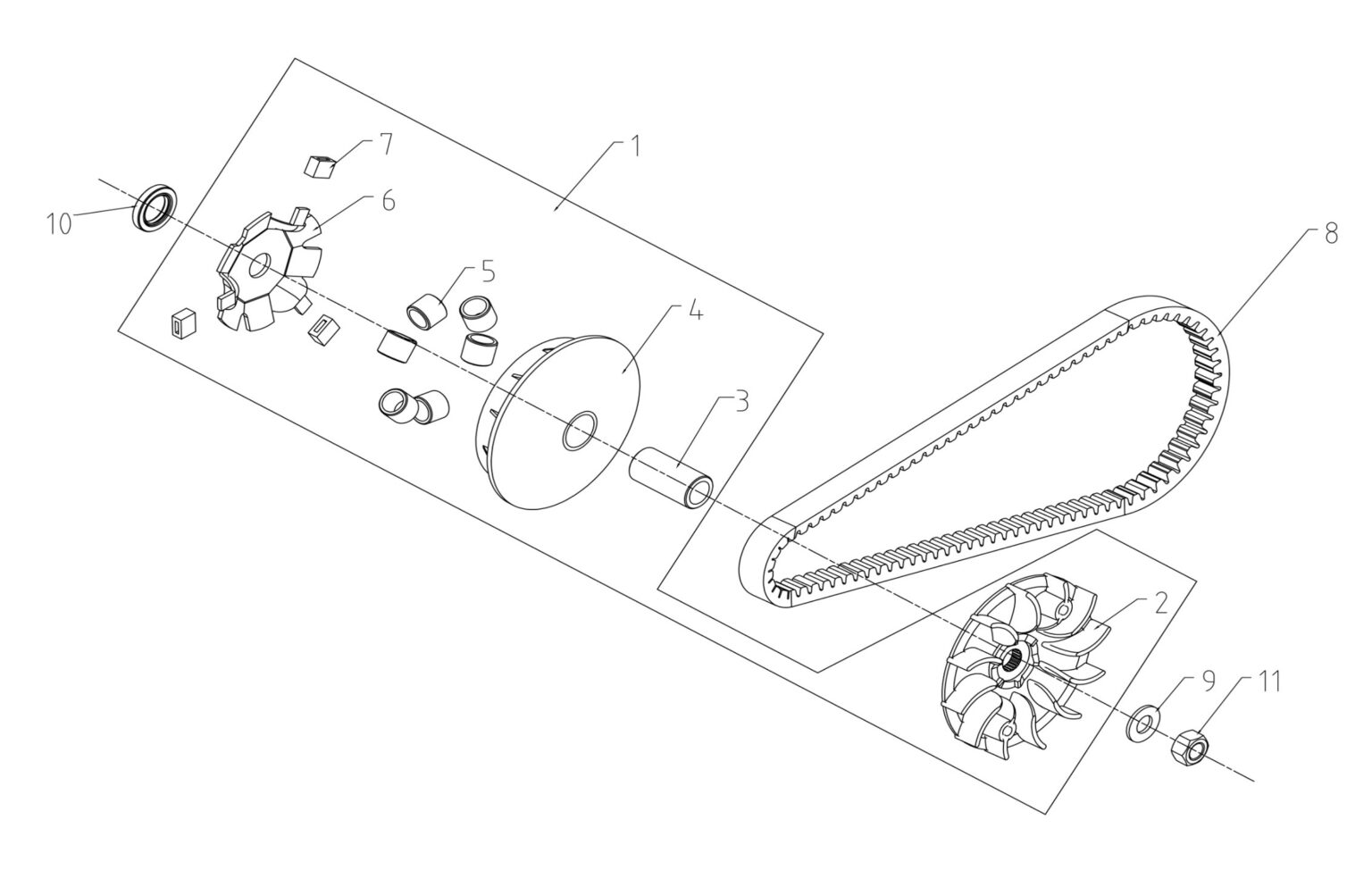 Neco GPX 4T AC 125 Movable Drive Face Assembly – HDM Trading