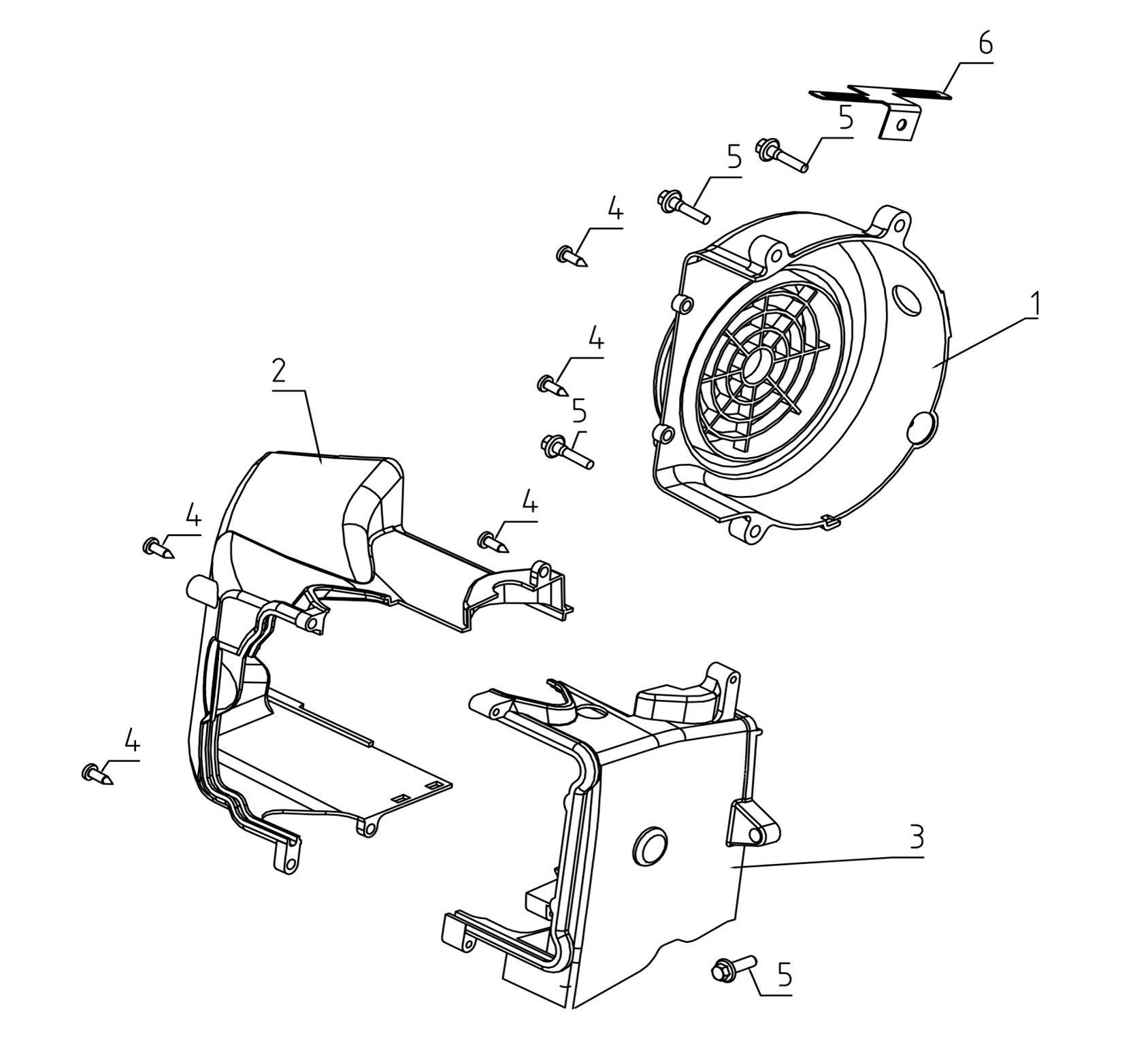 Neco GPX 4T AC 125 Shroud Assembly – HDM Trading
